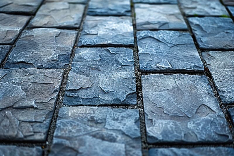 Stone Paved Block Floor Texture Background with Generative AI Stock ...