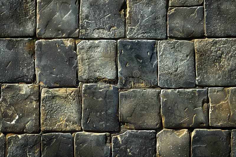 Stone Paved Block Floor Texture Background with Generative AI Stock ...