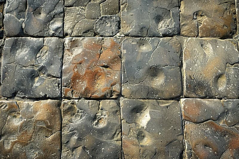 Stone Paved Block Floor Texture Background with Generative AI Stock ...