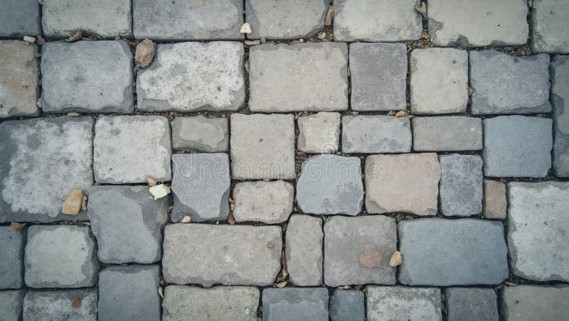 Stone Paved Floor with Large Flat Gray Stones Fitting Tightly Together ...
