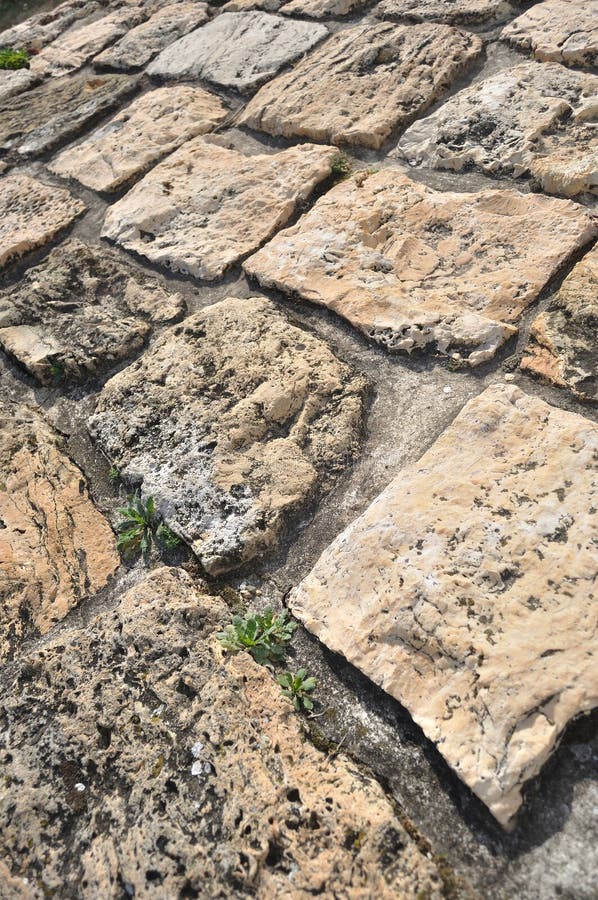 Stone Pavement Detail and Perspective Stock Image - Image of block ...