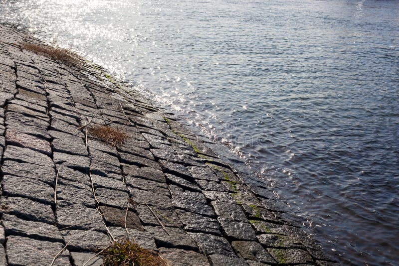 Stone Pavement Leading To the Seashore Stock Photo - Image of scenic ...