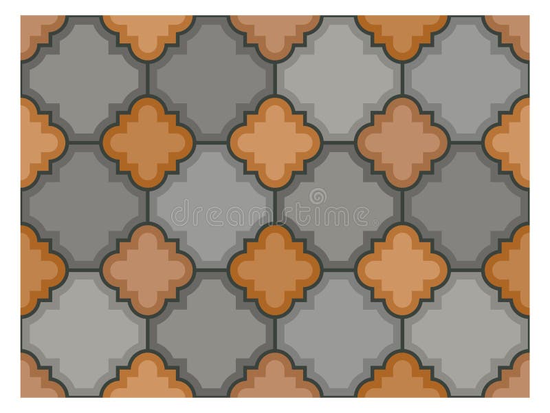Stone Pavement Pattern. Seamless Color Floor Tile Stock Illustration ...
