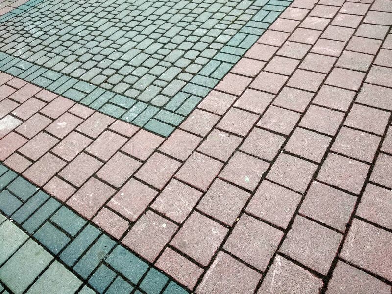 Stone Pavement in Perspective. Granite Cobblestone Pavement Tiles Stock ...