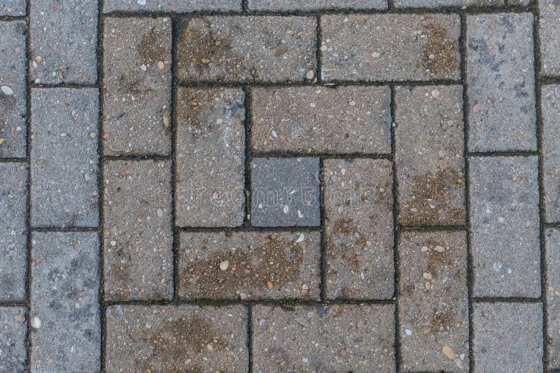 Stone Pavement. Rectangular Paving Slabs Stock Photo - Image of gray ...