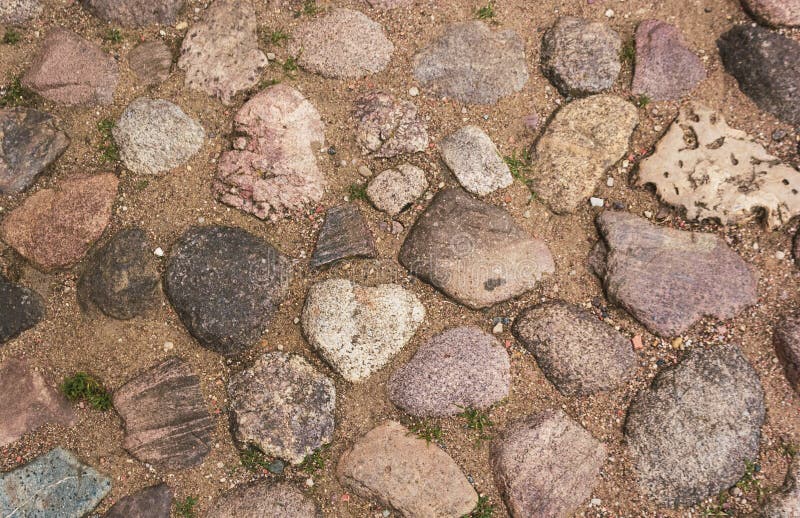 Stone Pavement with Round Stones. Stock Photo - Image of sidewalk, pave ...