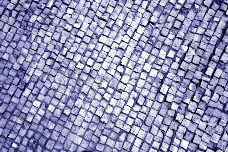 Stone Pavement Surface in Blue Tone Stock Image - Image of natural ...