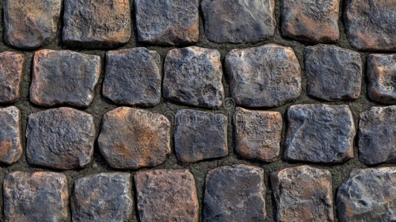 Stone Pavement Texture Creates a Rustic Pathway with Cobblestone Design ...