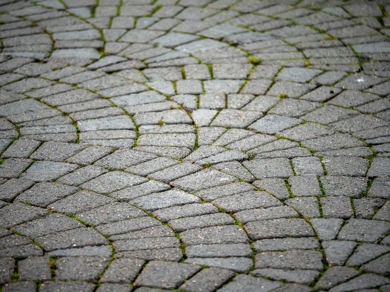 Stone Pavement Texture in Perspective View. Grey Color Stock Photo ...