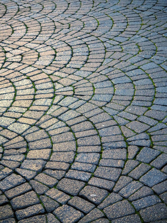 Stone Pavement Texture in Perspective View. Grey Color Stock Image ...