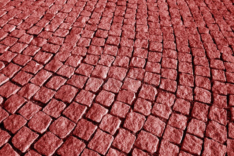 Stone Pavement Texture in Red Tone Stock Photo - Image of paving ...