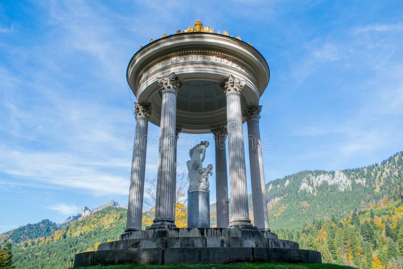 Stone Pavilion at Linderhof Castle Stock Photo - Image of sculptor ...
