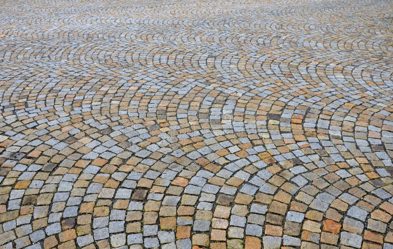 Stone Paving of Squares and Streets of Various Formats and Sizes and ...