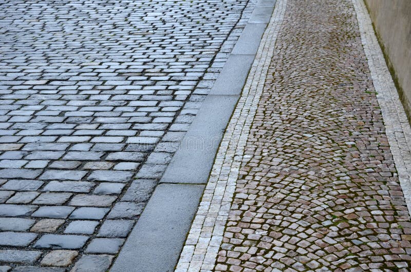 Stone Paving of Squares and Streets of Various Formats and Sizes and ...