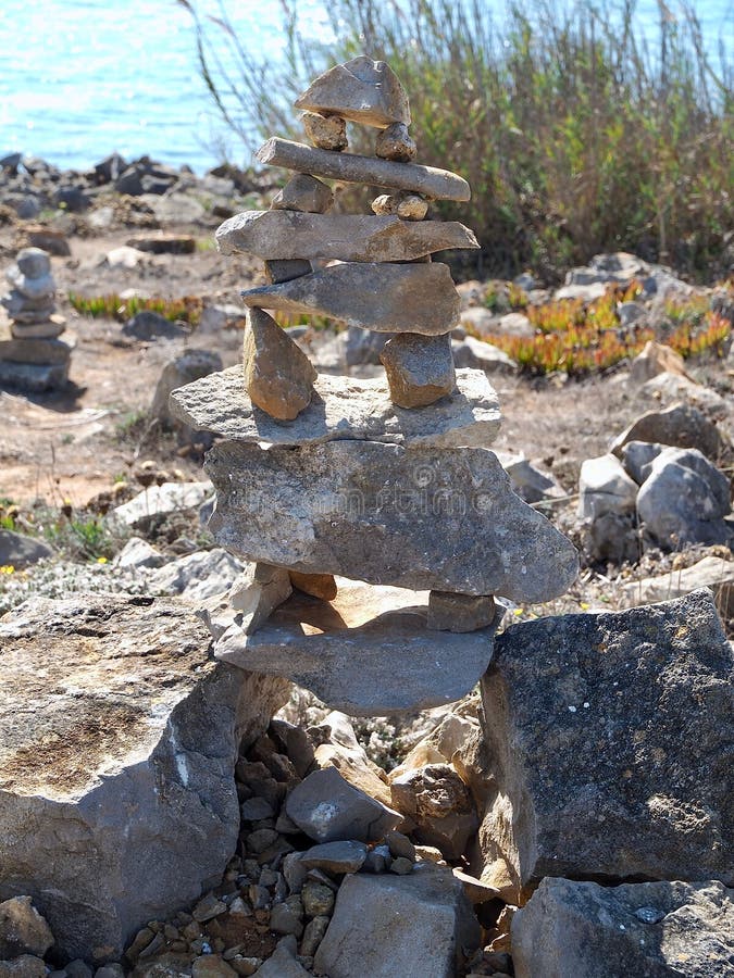 Stone Pebble for Balance and Harmony Stock Photo - Image of seaside ...