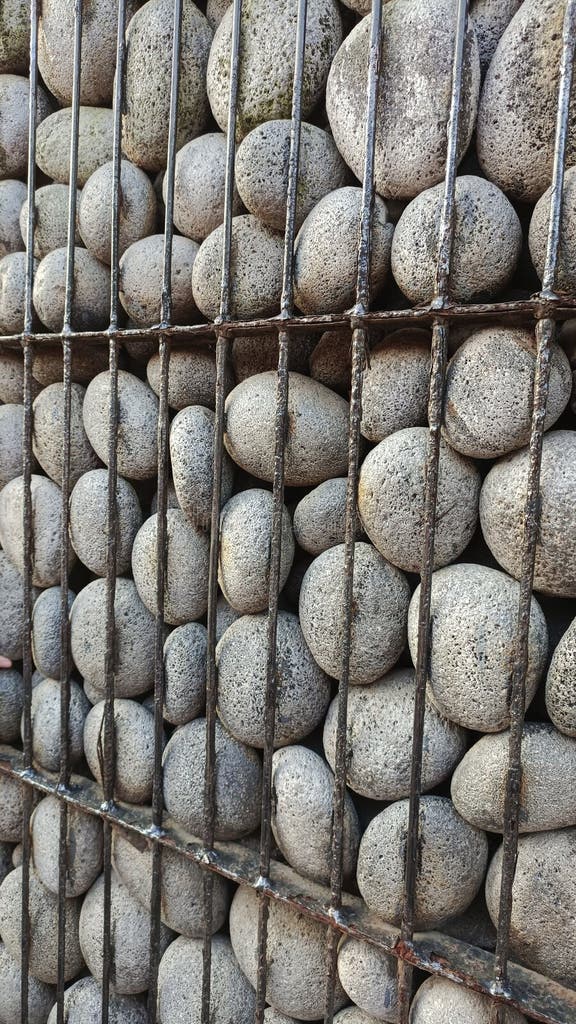 Stone pebble gate house stock photo. Image of stonepebble - 277969620