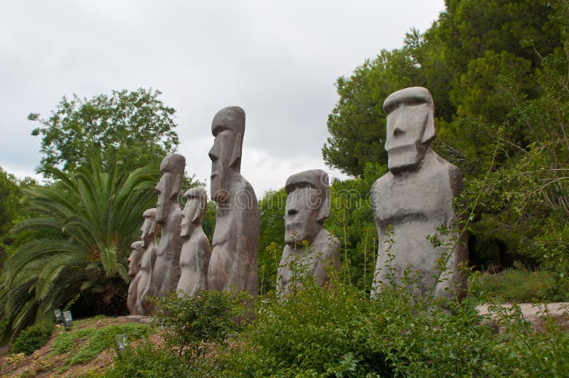 Stone people figures stock image. Image of culture, statue - 22715205