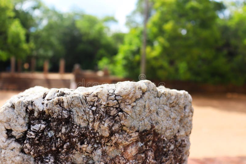 An Ancient Decaying Stone Pillar Stock Photo - Image of craftsmanship ...