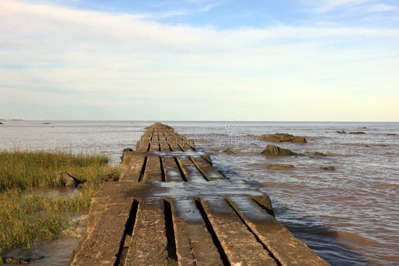 Stone pier stock photo. Image of pier, ocean, calmness - 72455928