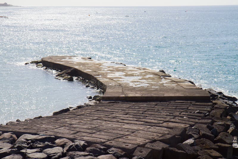 Stone pier in the see stock photo. Image of abstract - 36467766