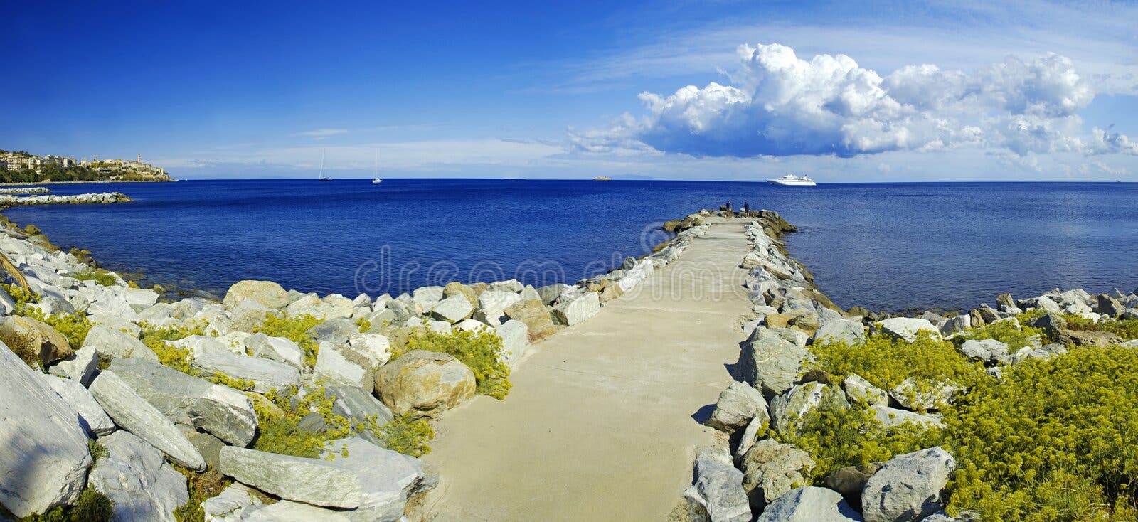 Stone Pier in Naoussa Port on Paros Island, Greece Stock Photo - Image ...