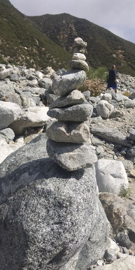 Stone pile by the creek stock image. Image of pile, hiking - 192013861