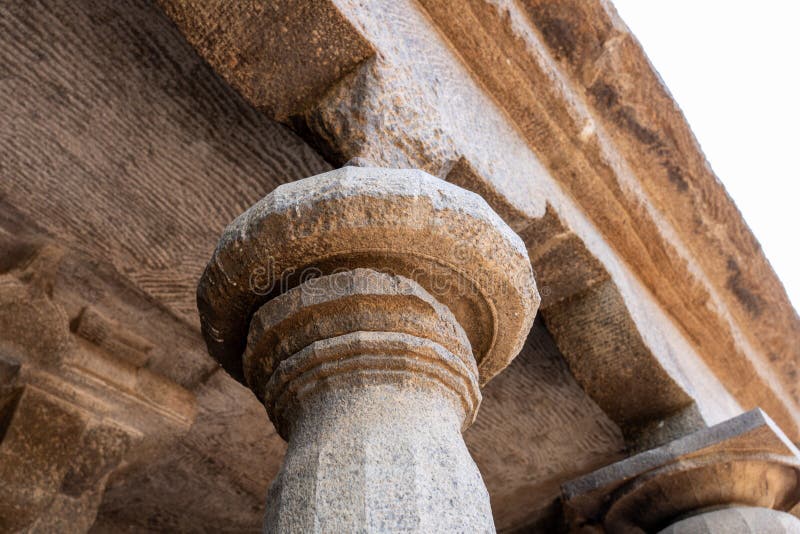 A Stone Pillar with a Rough Surface and a Few Cracks Stock Image ...