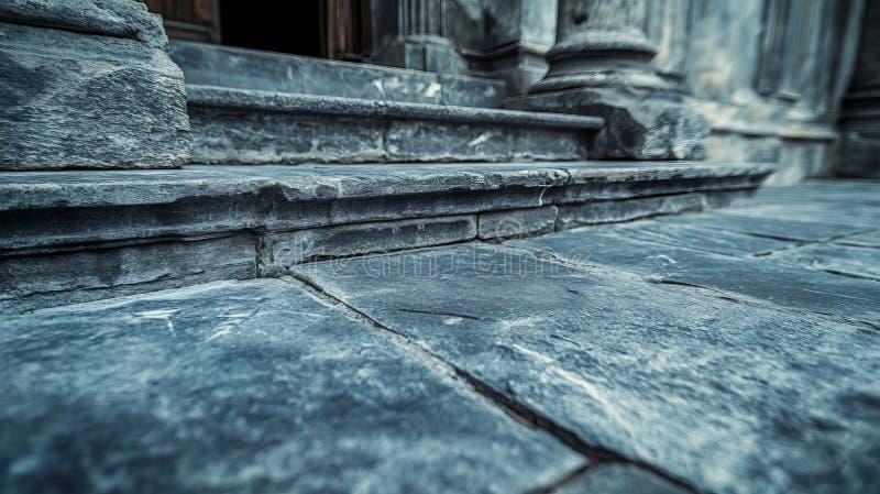 Stone Pillars and Columns in a Classical Building Facade Detail Stock ...