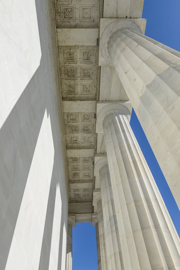 Pillars at Lincoln Memorial Stock Photo - Image of classical, legal ...