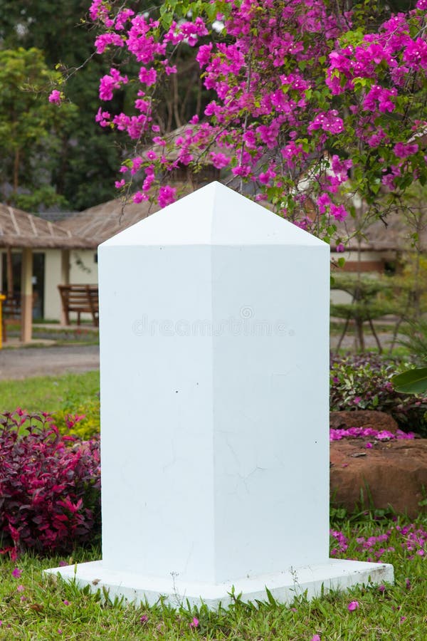 Stone pillars white stock image. Image of path, kilo - 36619449