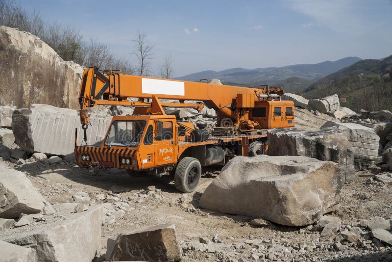 Stone pit - Quarry stock image. Image of equipment, stone - 39936943