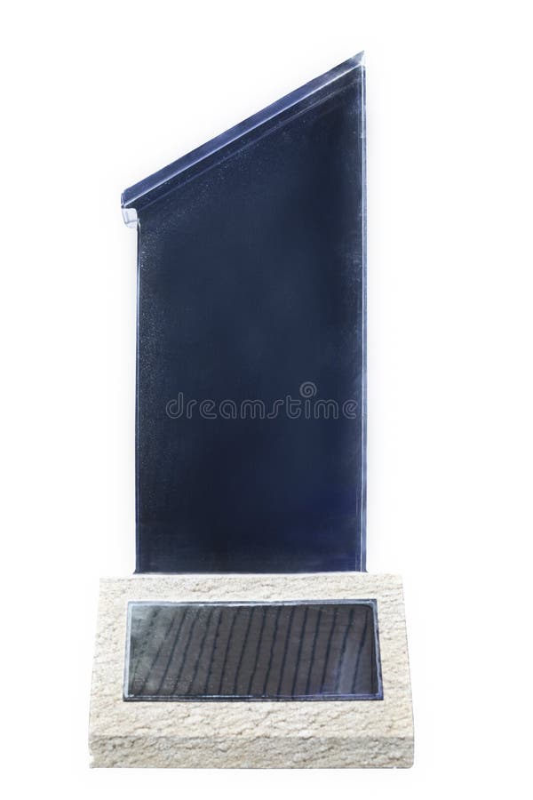 A Stone Plaque on a White Background Stock Image - Image of metal ...