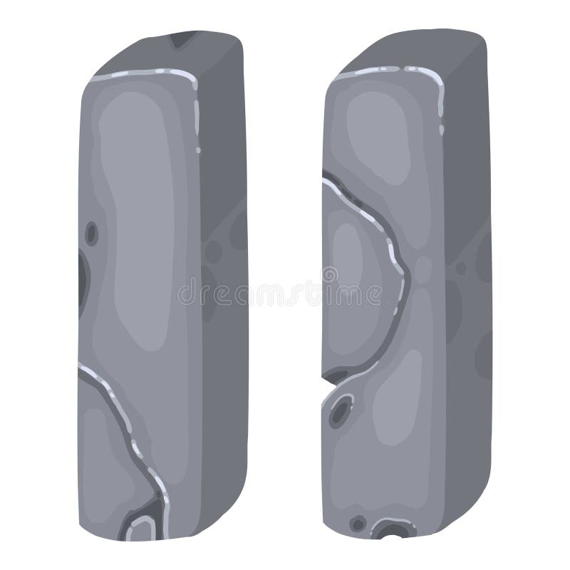 Stone Plate, Board, Banner for Games. GUI Design Element Stock ...