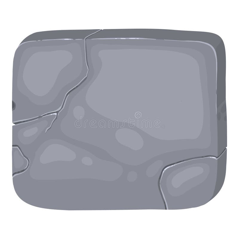 Stone Plate, Board, Banner for Games. GUI Design Element Stock Vector ...