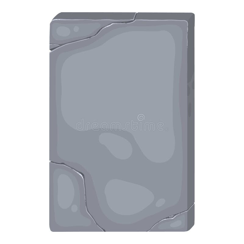Stone Plate, Board, Banner for Games. GUI Design Element Stock ...