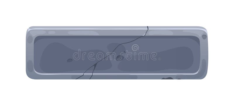 Stone Board for Game UI Interface. Metal Rectangle Plate, Panel Element ...