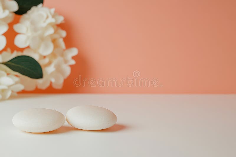 A Stone Platform with Hydrangea Branches in Bloom, Intended for Product ...