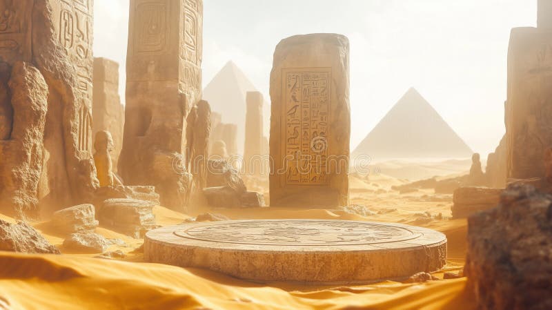 A Stone Podium in an Ancient Archaeological Site with Large Monoliths ...