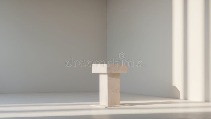 Stone Podium Stand on a Neutral Background Stock Image - Image of ...