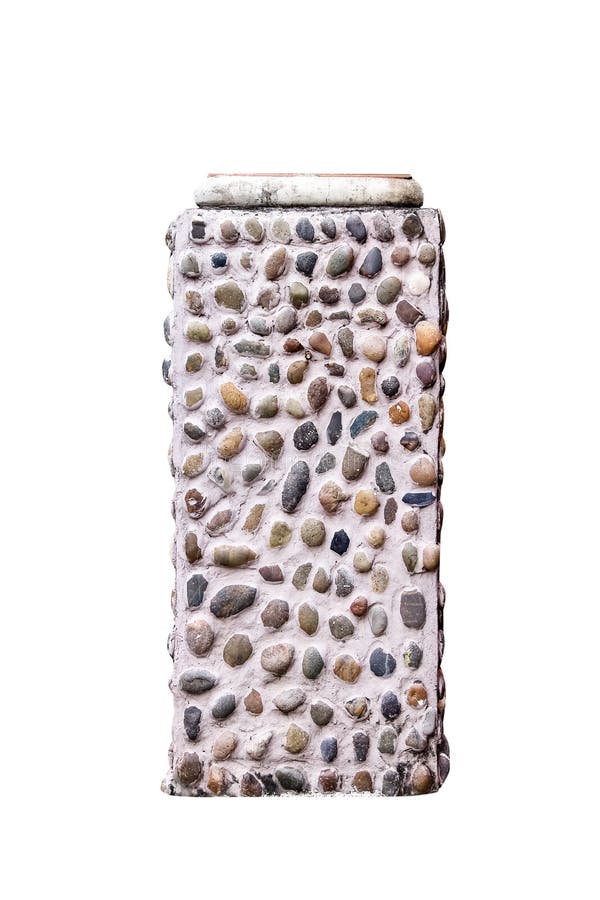 Stone Pole Isolated on White Background , Clipping Path Stock Image ...