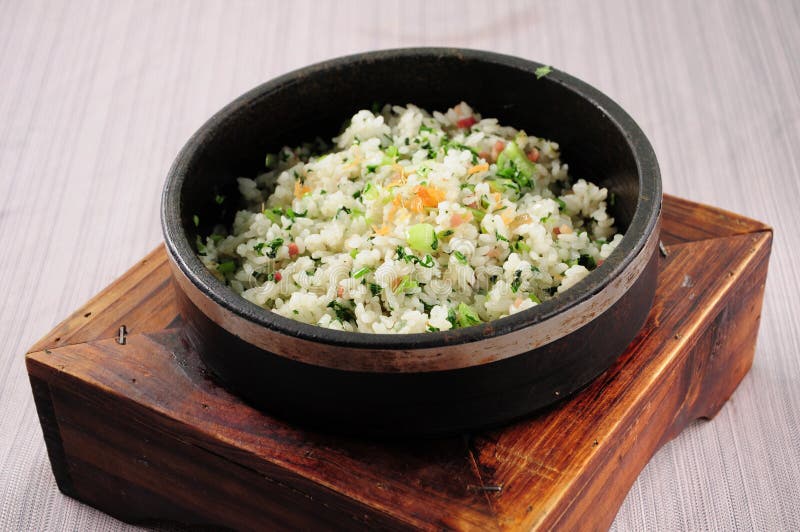 Stone pot rice stock image. Image of dishes, eating, food - 67344245