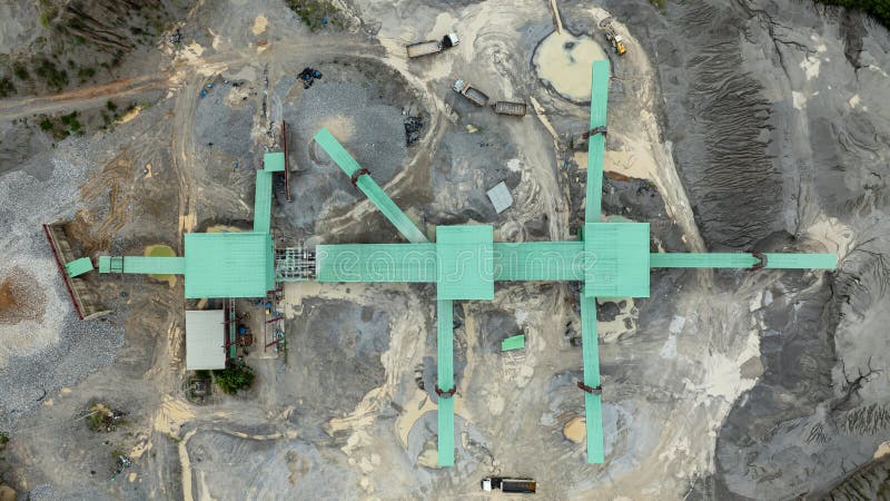 Stone Processing Factory Aerial Top View Stock Image - Image of ...