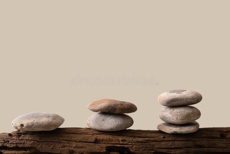 Stone Product Display Podium on Old Log with Nature Leaves Stock Photo ...