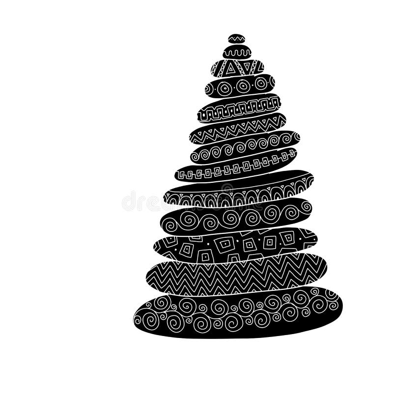 Stone Pyramid, Ethnic Ornament. Sketch for Your Design Stock Vector ...