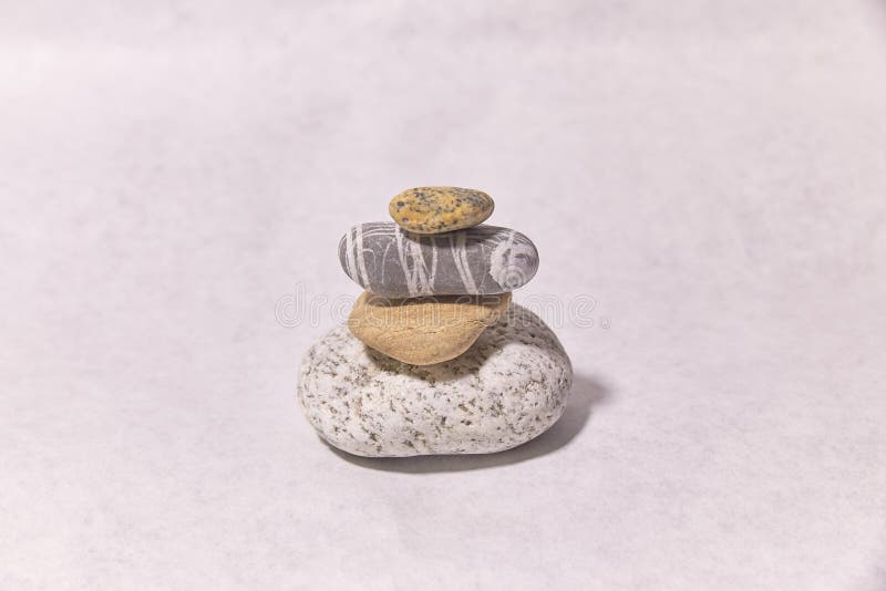 Stones on the Surface. Small Objects. Stone Pyramid Stock Photo - Image ...