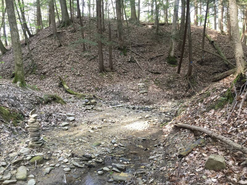 Stone Pyres Hidden Waterfall Trail, Belfast NY Stock Photo - Image of ...
