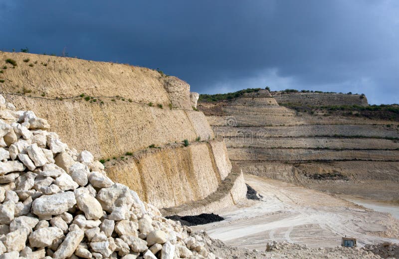 Stone quarry stock photo. Image of detail, excavation - 11189386