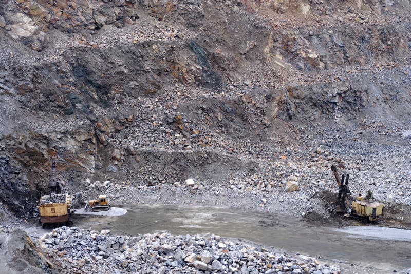 Stone quarry stock photo. Image of stone, heap, industry - 4904846