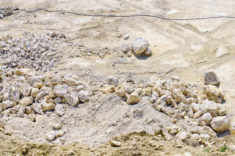 Stone Quarry. Background with Selective Focus and Copy Space Stock ...
