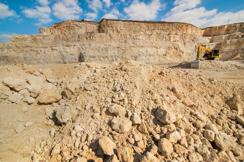 In a Stone Quarry Close-up Stone, Small Stone Fraction Stock Image ...